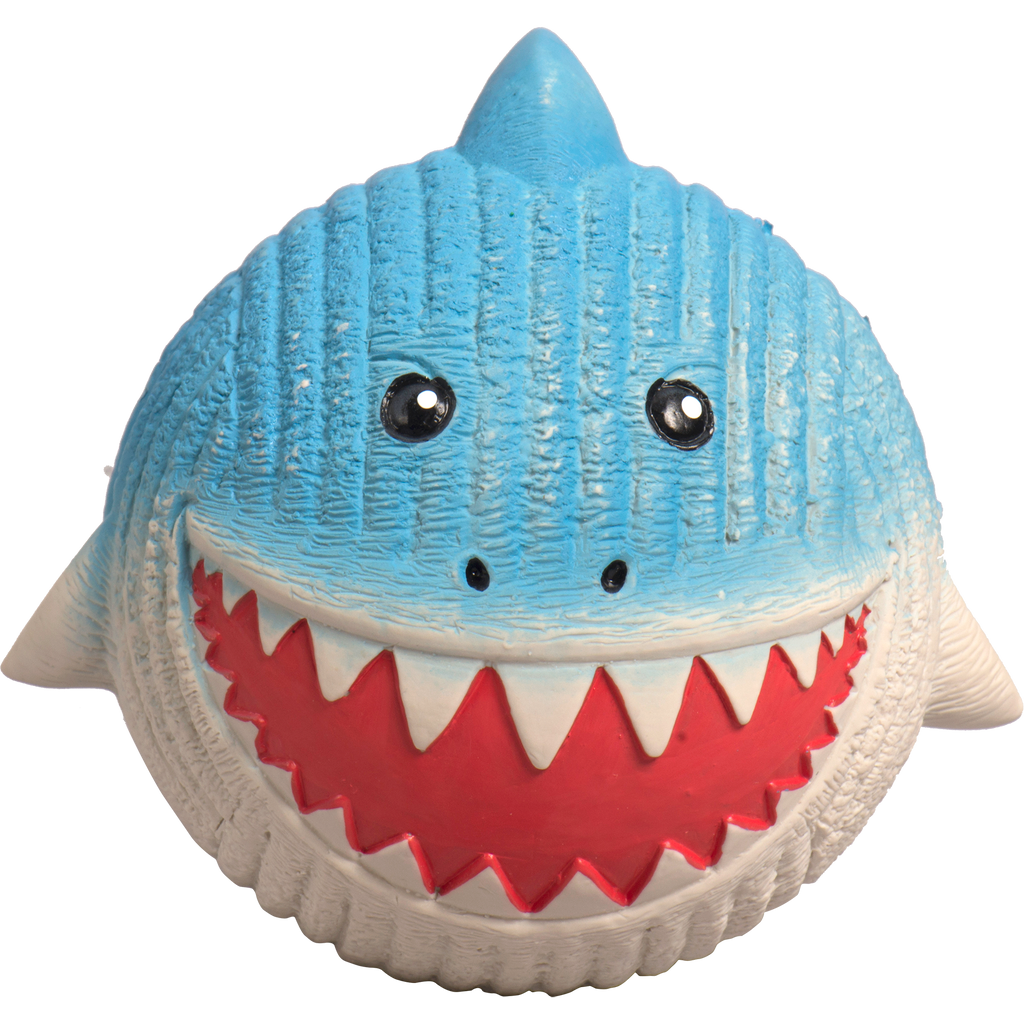 Finn the Shark Ruff-Tex® Latex Ball Dog Toy, Large – HuggleHounds